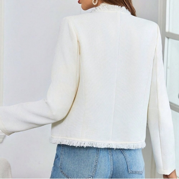 Jackets & Coats | Apricot Elegant Womens Tweed Metal Button Pocket ...